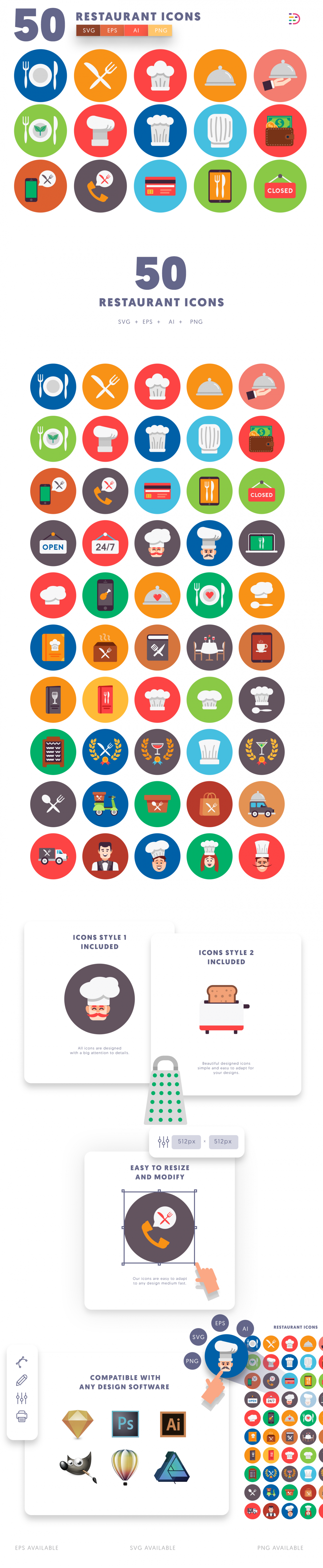 50 Restaurant Icons - Dighital Icons | Premium Icon Sets For All Your ...