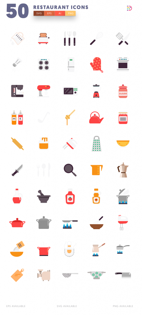 50 Restaurant Icons - Dighital Icons | Premium Icon Sets For All Your ...