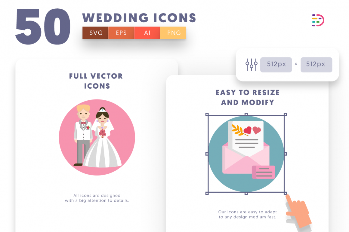 50 Wedding Icons - Dighital Icons | Premium Icon Sets For All Your Designs!