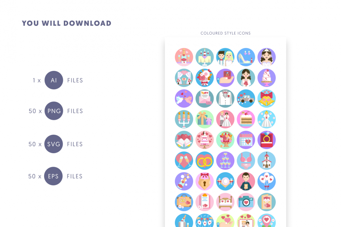 50 Wedding Icons - Dighital Icons | Premium Icon Sets For All Your Designs!