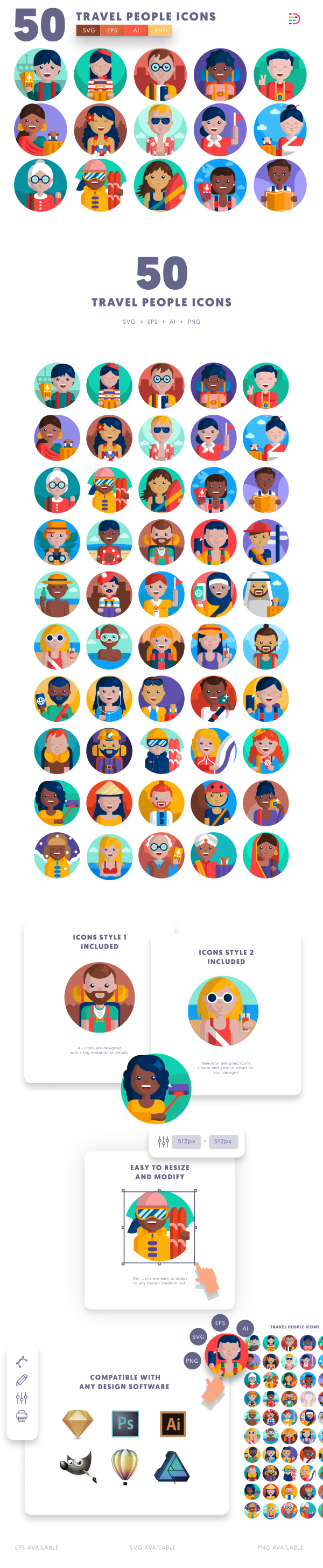 50 Travel People Icons - Dighital Icons | Premium Icon Sets For All ...