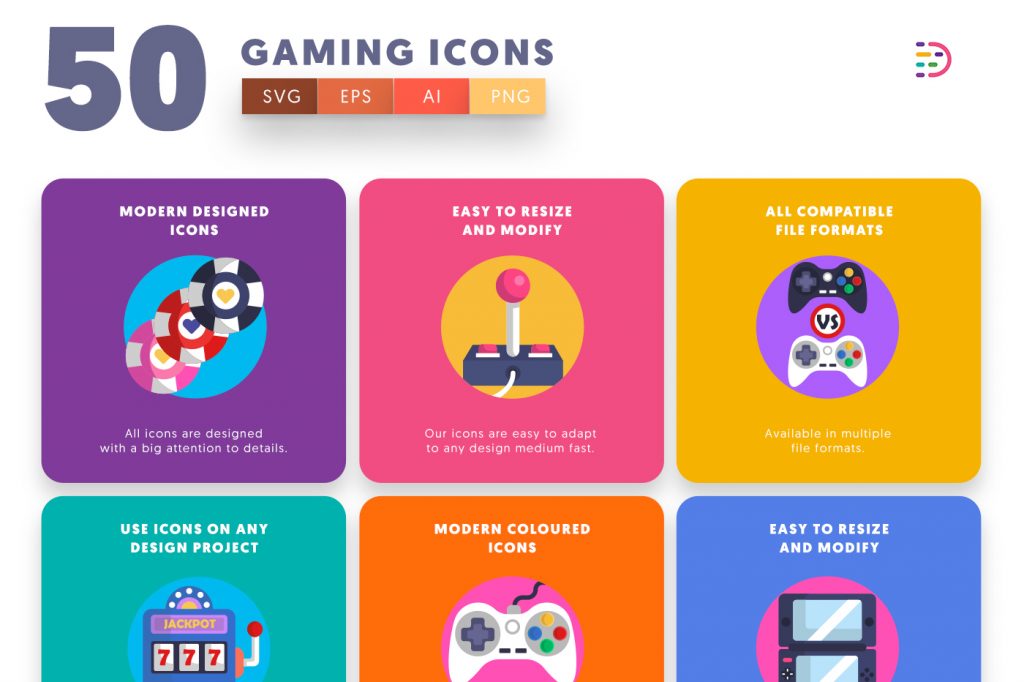 50 Gaming Icons - Dighital Icons | Premium Icon Sets For All Your Designs!