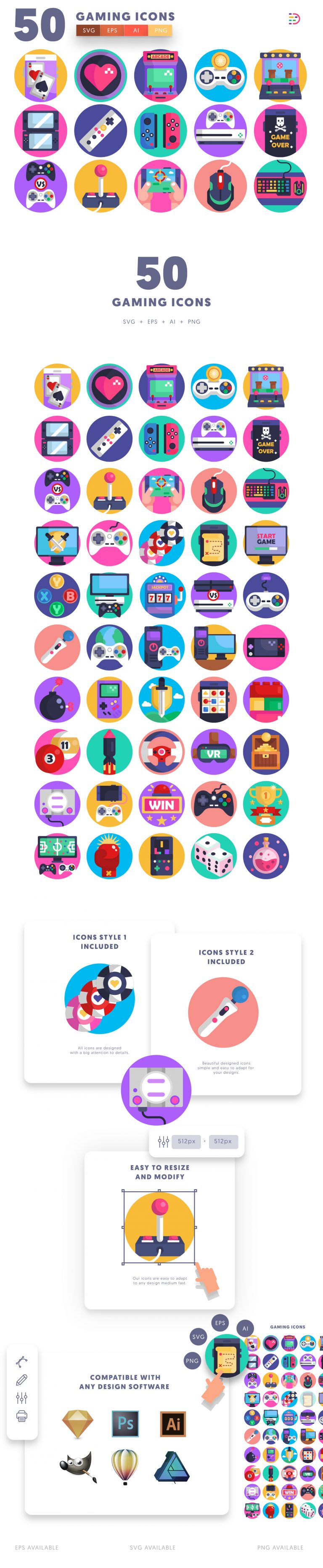 50 Gaming Icons - Dighital Icons | Premium Icon Sets For All Your Designs!