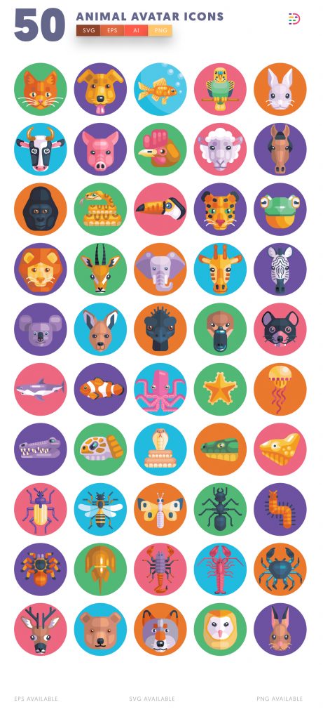 50 Animal Avatar Icons - Dighital Icons | Premium Icon Sets For All ...