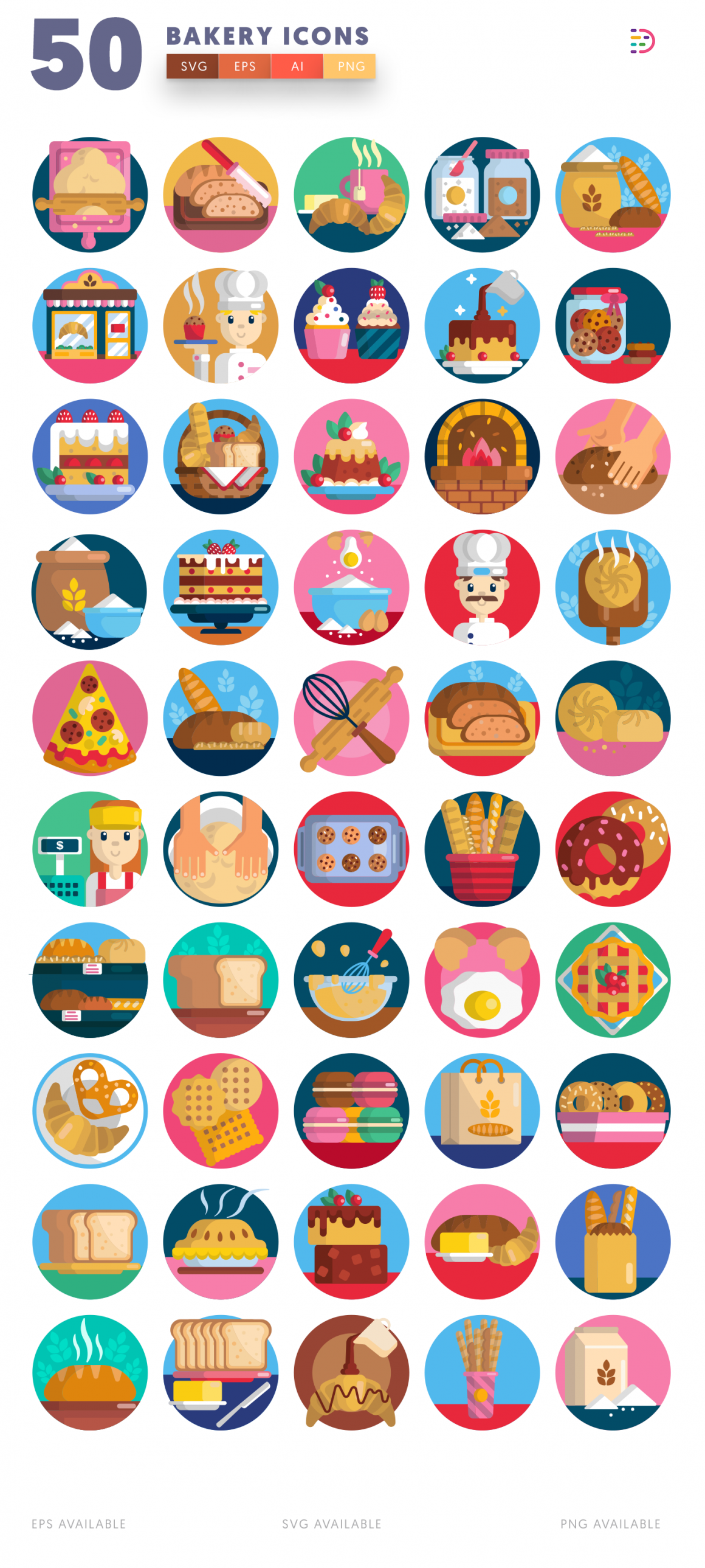 50 Bakery Icons - Dighital Icons | Premium Icon Sets For All Your Designs!