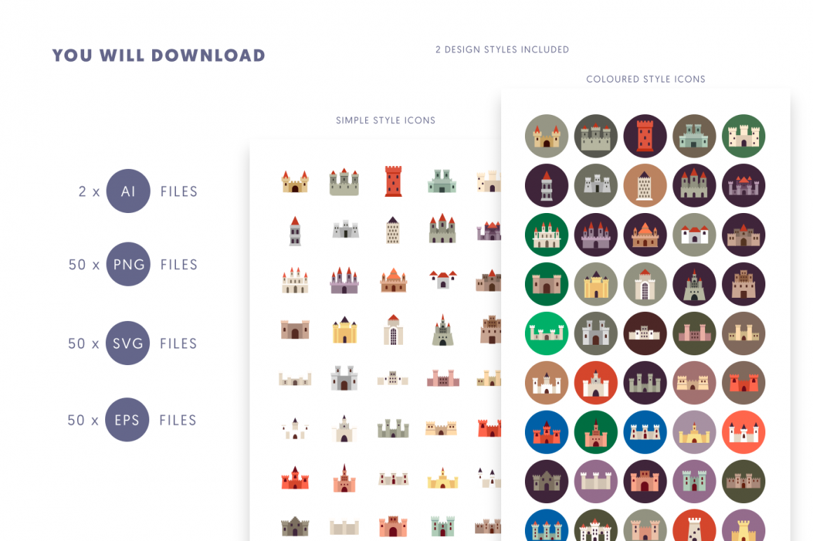 50 Castle Icons - Dighital Icons | Premium Icon Sets For All Your Designs!