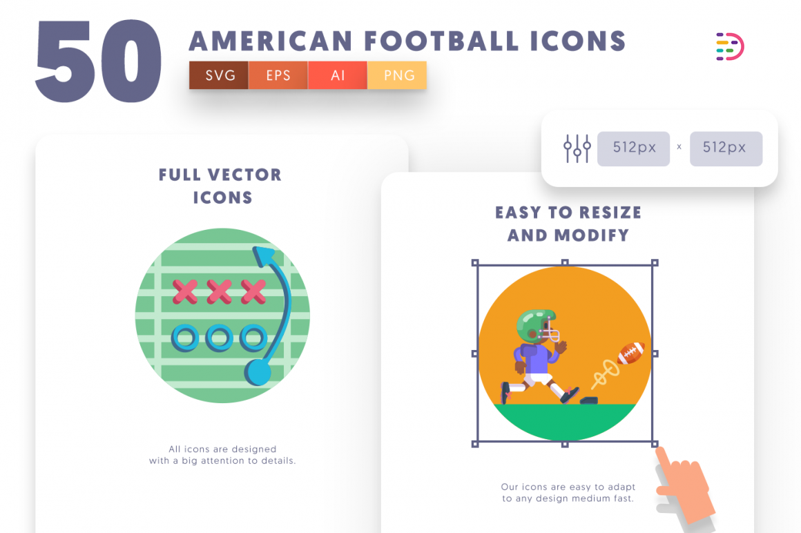American Football Icons - Dighital Icons | Premium Icon Sets For All ...