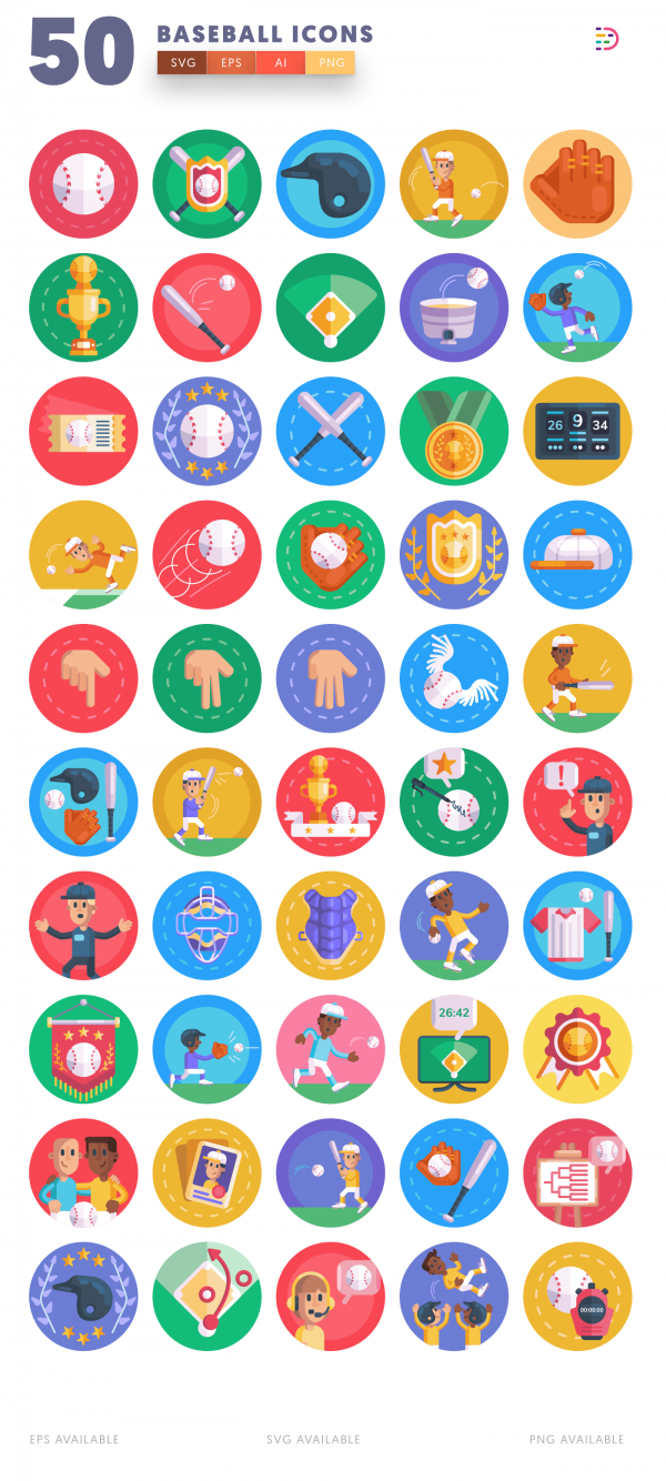 Baseball Icons - Dighital Icons | Premium Icon Sets For All Your Designs!