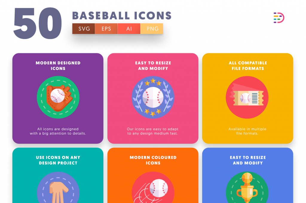 Baseball Icons - Dighital Icons | Premium Icon Sets For All Your Designs!
