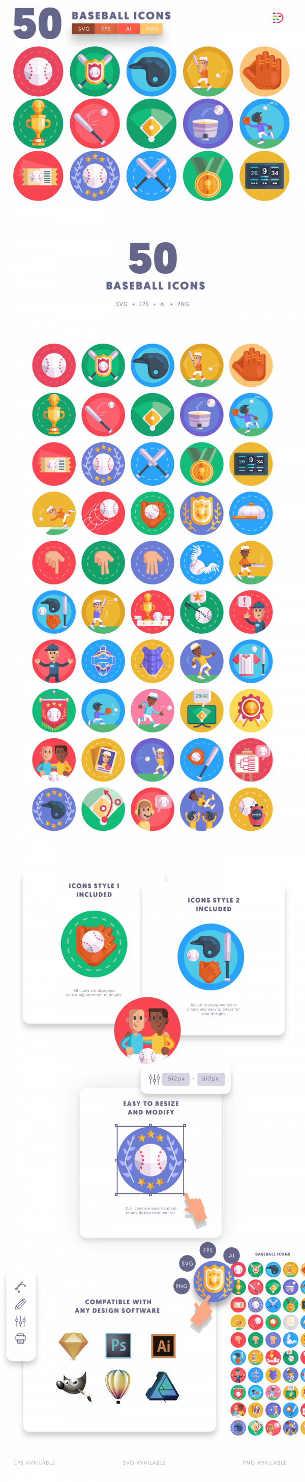 Baseball Icons - Dighital Icons | Premium Icon Sets For All Your Designs!