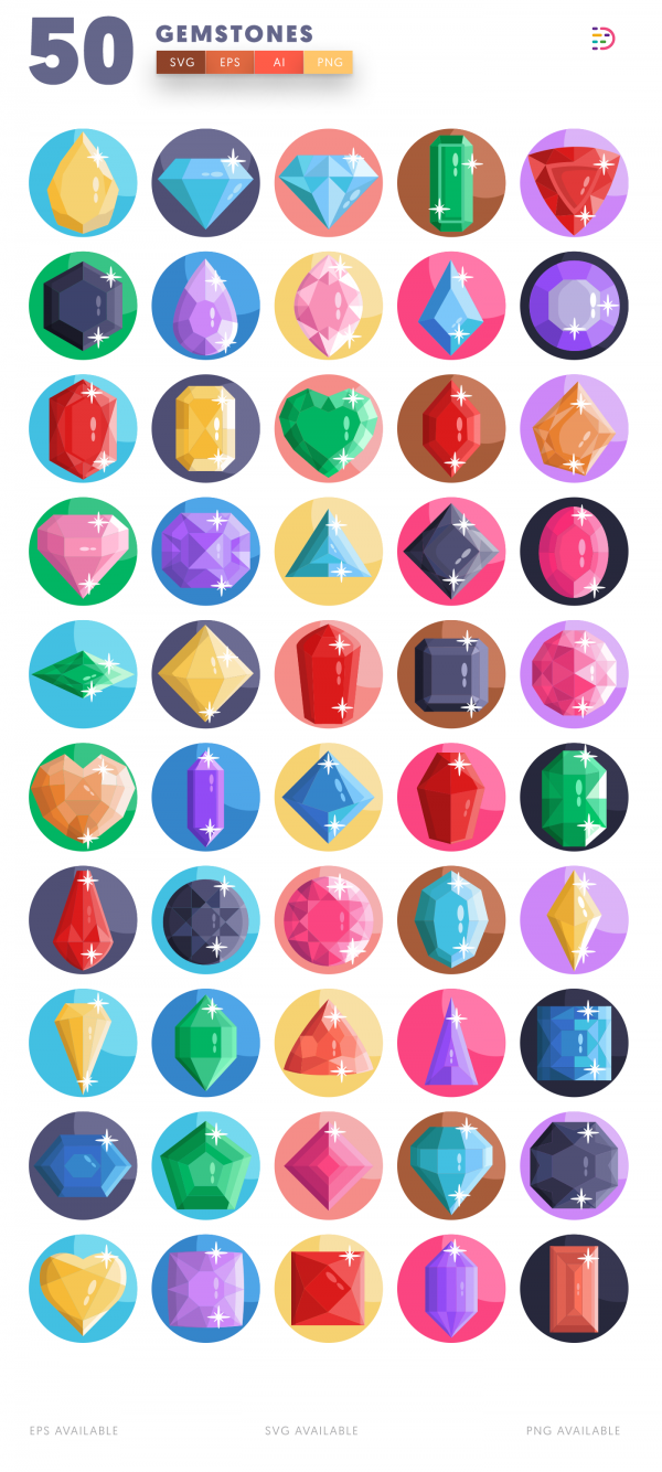 Gemstones Icons - Dighital Icons | Premium Icon Sets For All Your Designs!