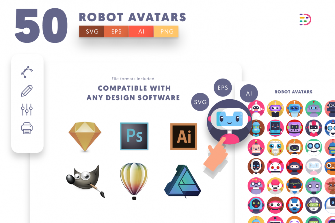 Robot Avatar Icons - Dighital Icons | Premium Icon Sets For All Your ...