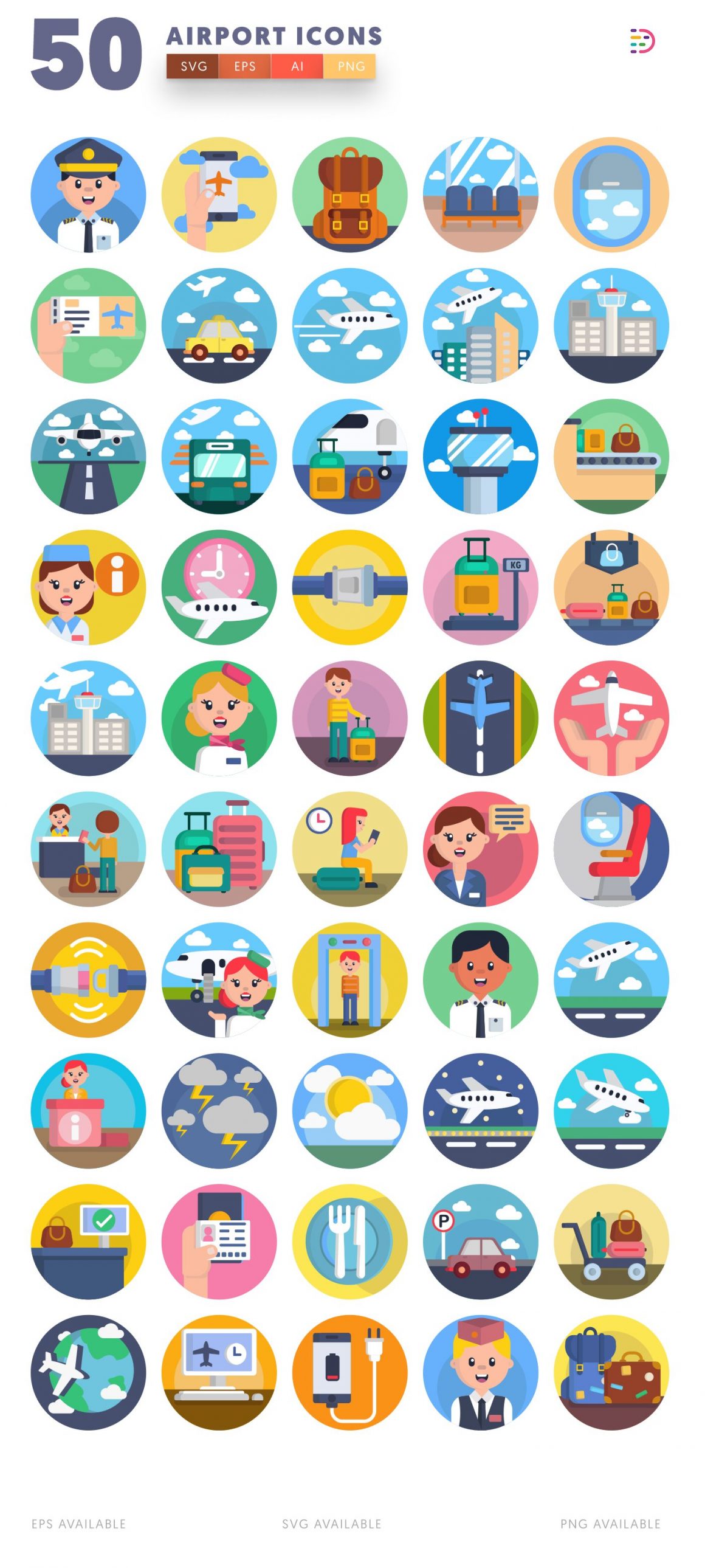 50 Airport Icons - Dighital Icons | Premium Icon Sets For All Your Designs!