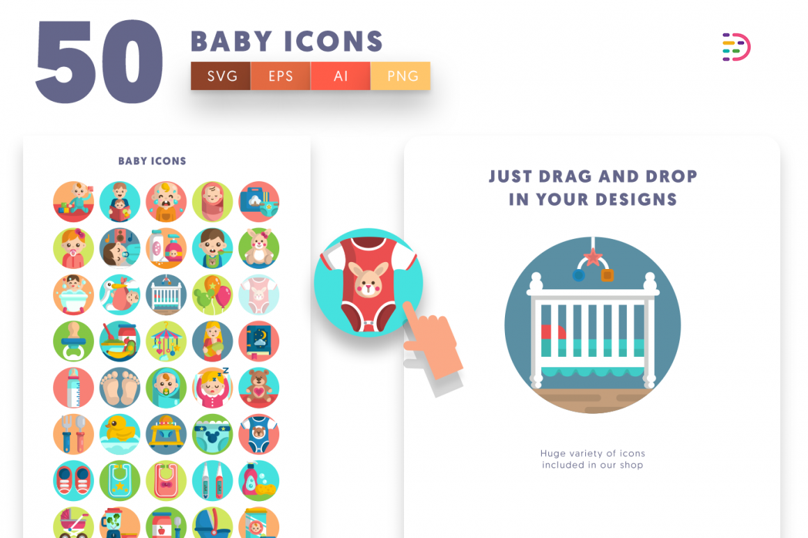50 Baby Icons - Dighital Icons | Premium Icon Sets For All Your Designs!