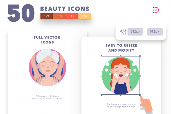 50 Beauty Icons - Dighital Icons | Premium Icon Sets For All Your Designs!