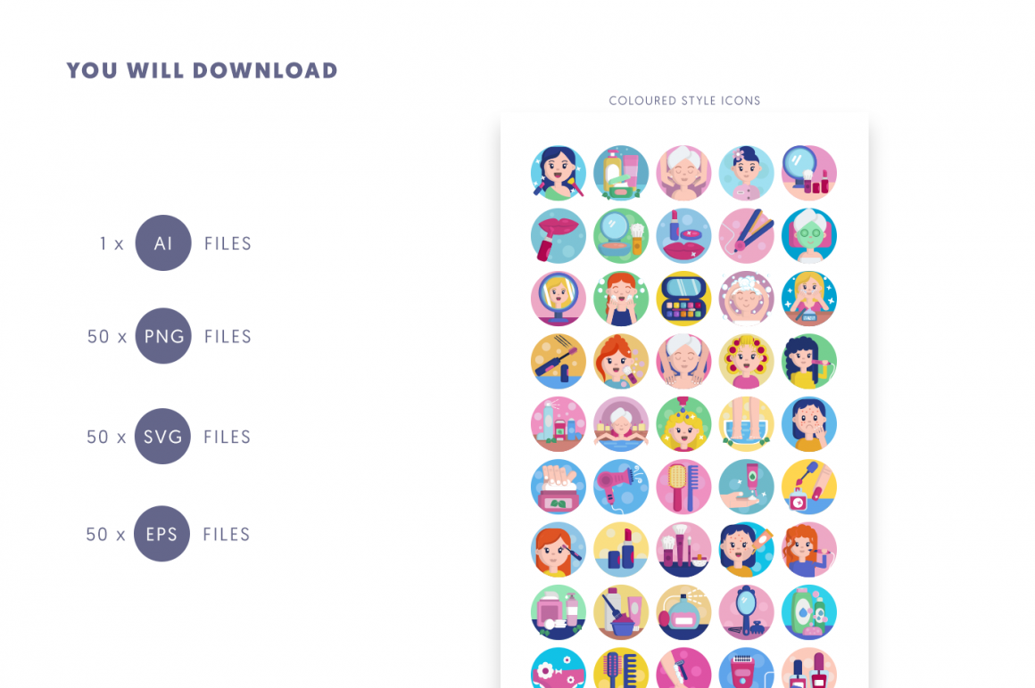 50 Beauty Icons - Dighital Icons | Premium Icon Sets For All Your Designs!