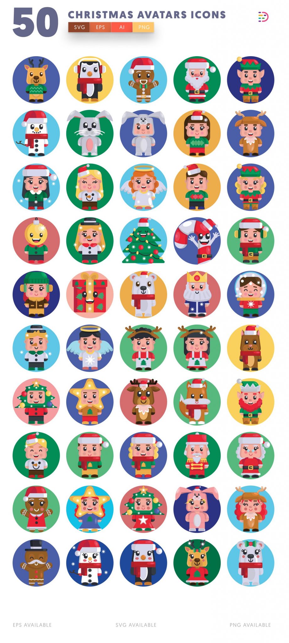 50 Christmas Avatars - Dighital Icons | Premium Icon Sets For All Your ...