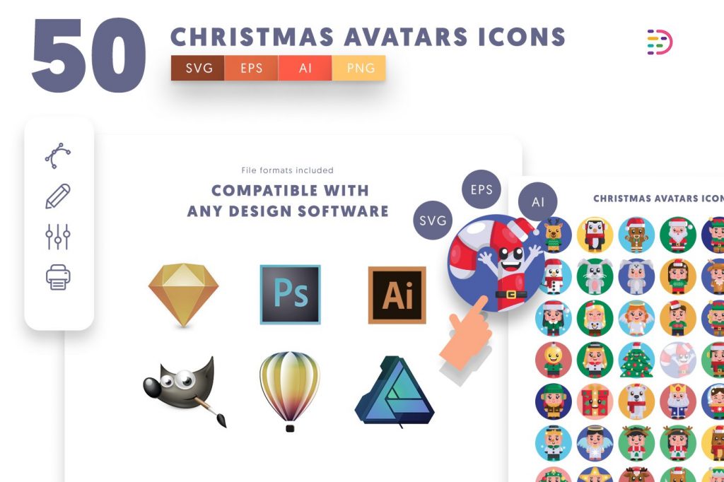 50 Christmas Avatars - Dighital Icons | Premium Icon Sets For All Your ...