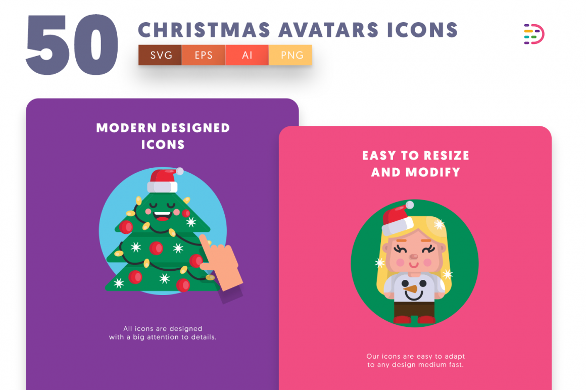 50 Christmas Avatars - Dighital Icons | Premium Icon Sets For All Your ...