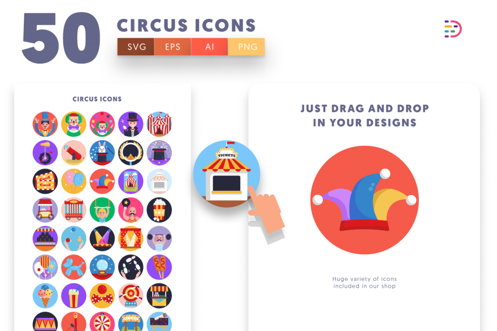 50 Circus Icons - Dighital Icons | Premium Icon Sets For All Your Designs!