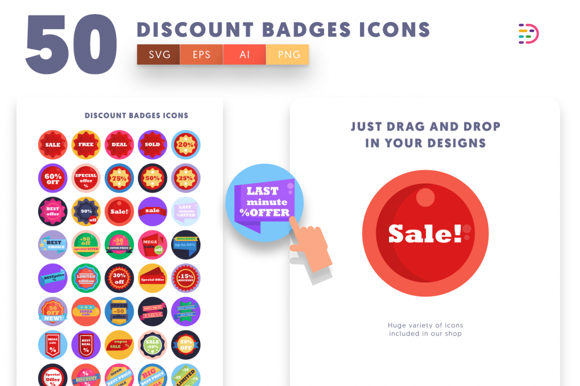 50 Discount Badges Icons - Dighital Icons | Premium Icon Sets For All ...