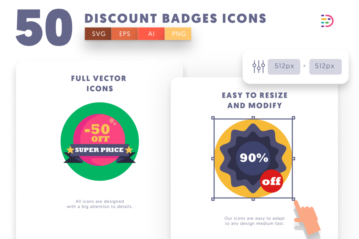 50 Discount Badges Icons - Dighital Icons | Premium Icon Sets For All ...