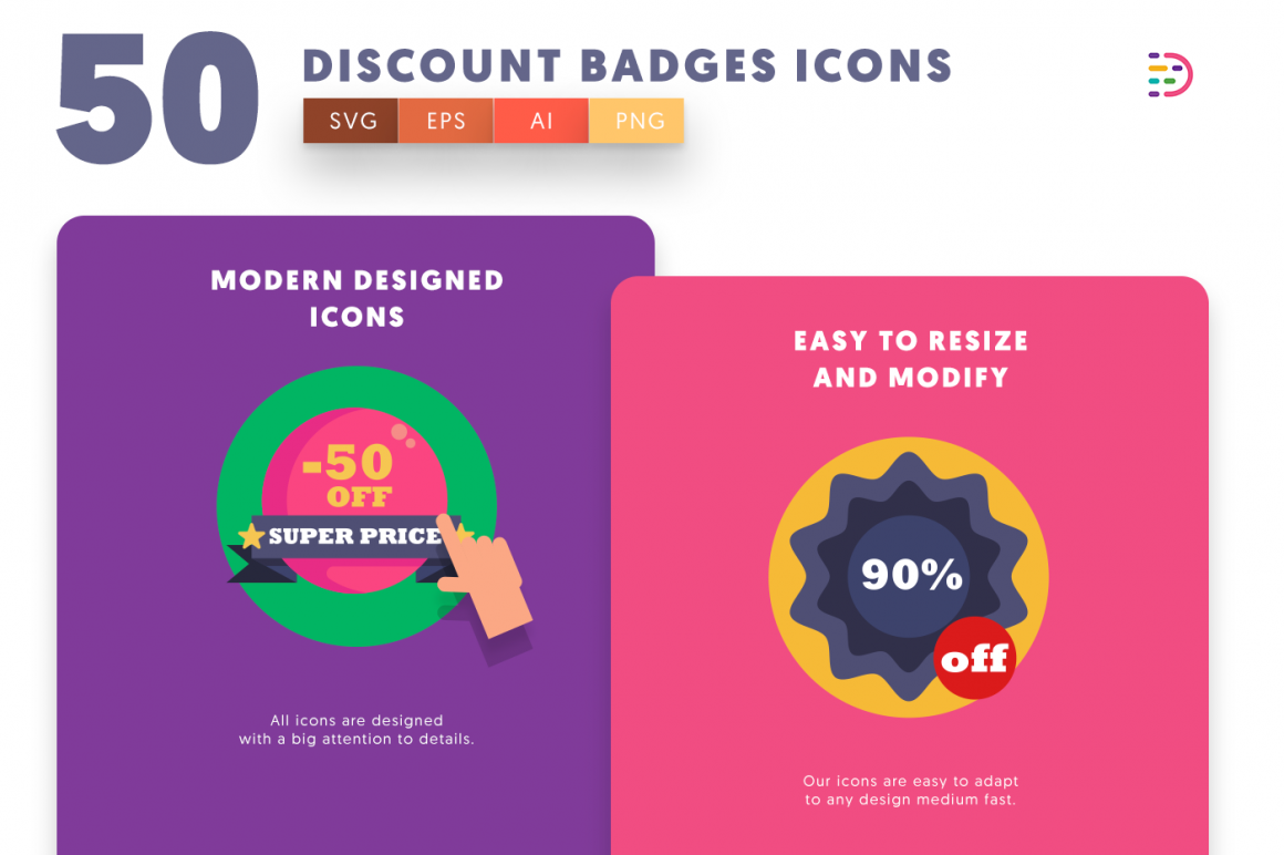 50 Discount Badges Icons - Dighital Icons | Premium Icon Sets For All ...