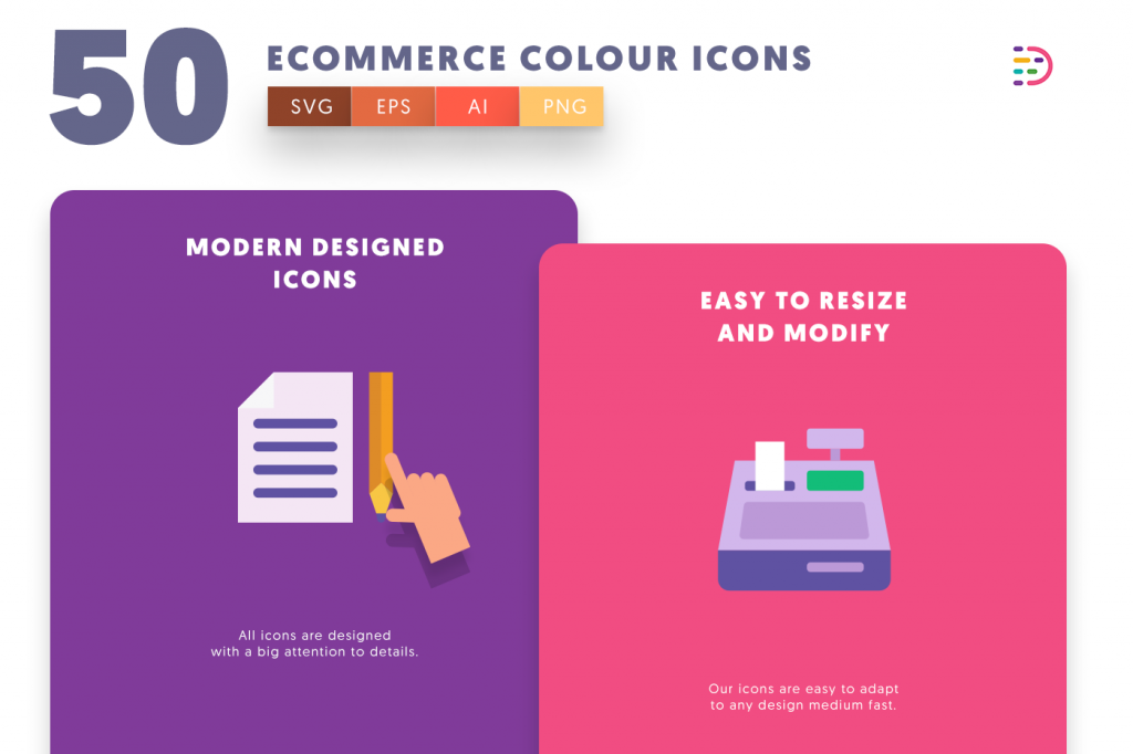 50 Ecommerce Colour Icons - Dighital Icons | Premium Icon Sets For All ...