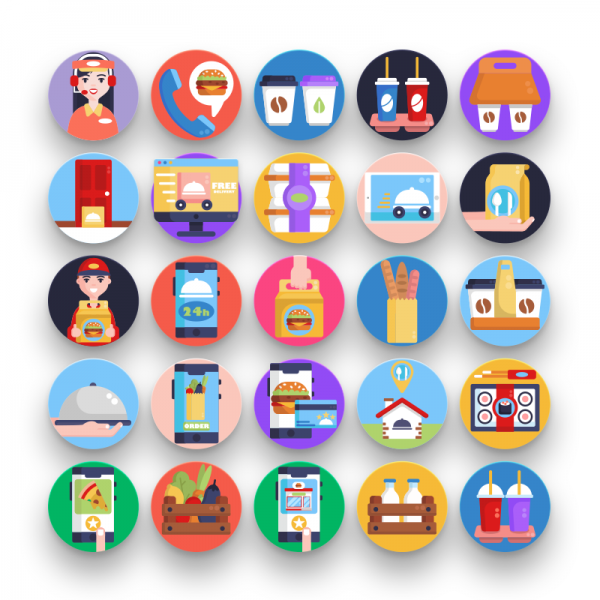 50 Food Delivery Icons - Dighital Icons | Premium Icon Sets For All ...