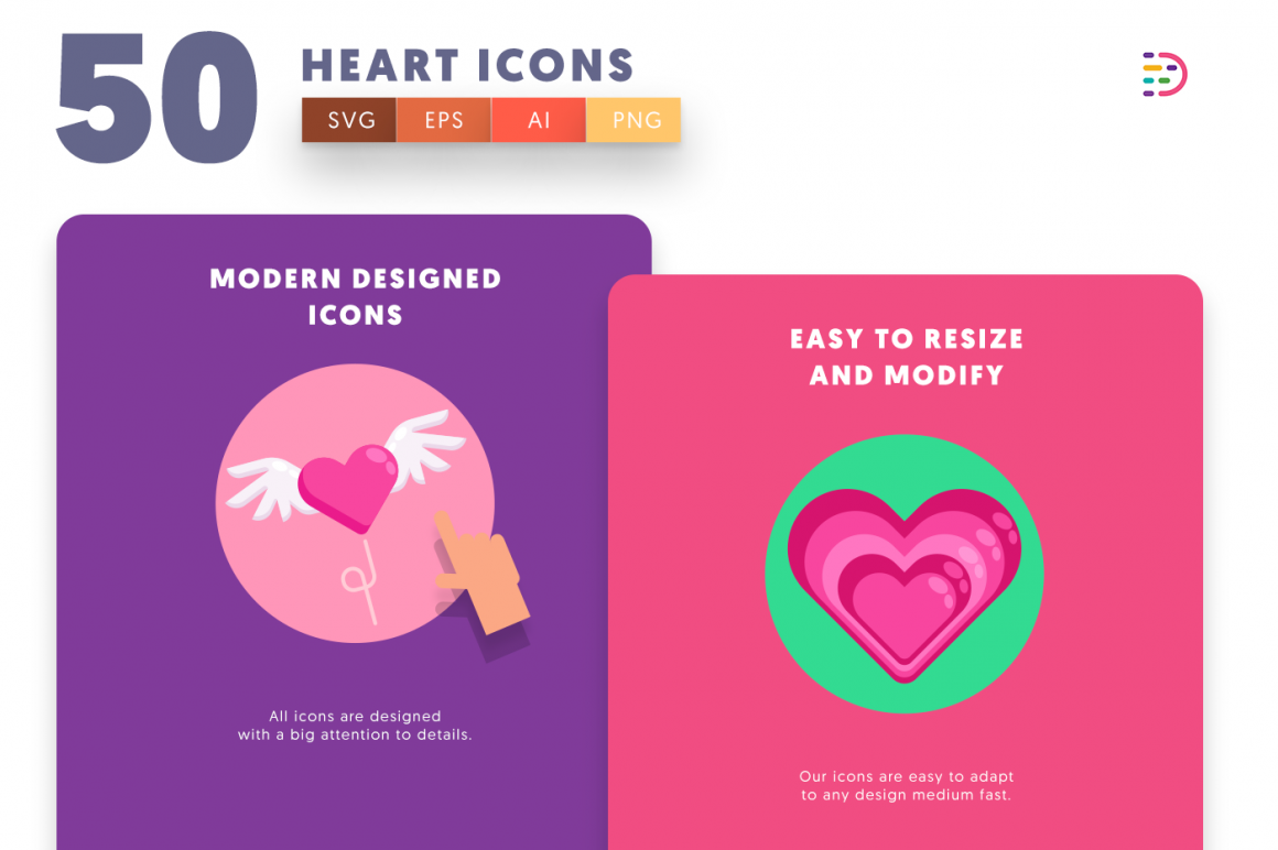 50 Heart Icons - Dighital Icons | Premium Icon Sets For All Your Designs!