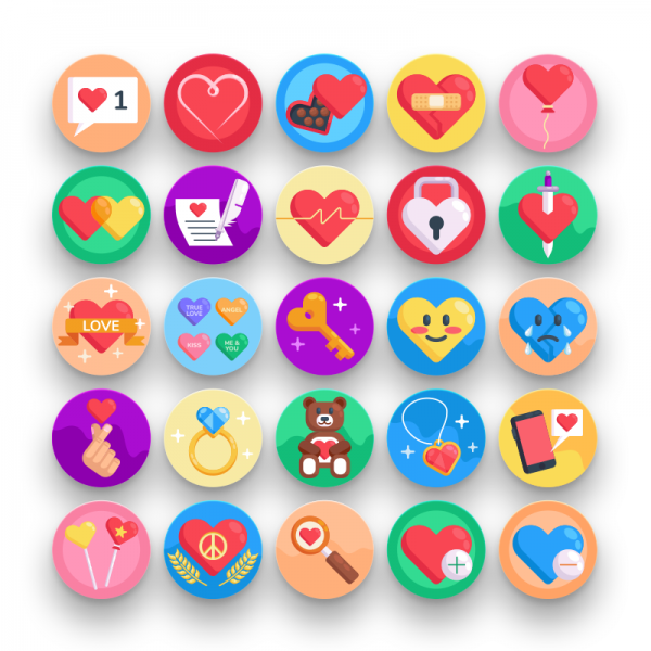 50 Heart Icons - Dighital Icons | Premium Icon Sets For All Your Designs!