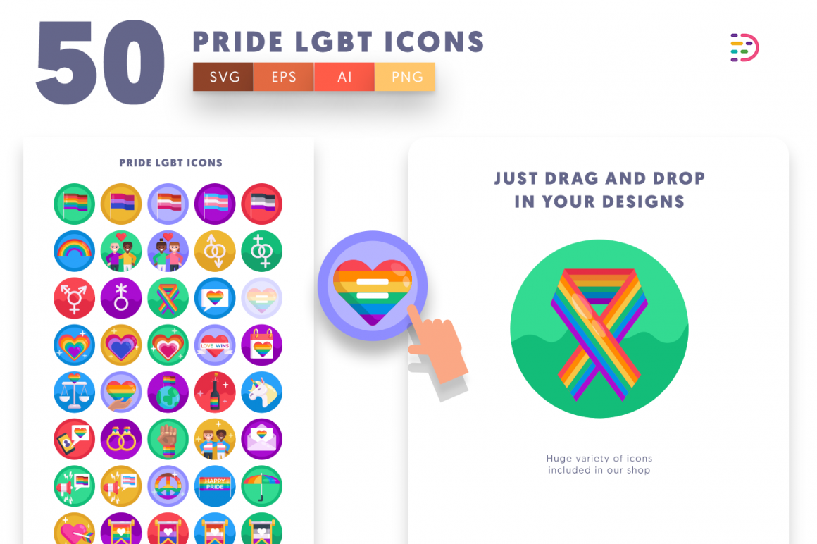 50 Pride LGBT Icons - Dighital Icons | Premium Icon Sets For All Your ...