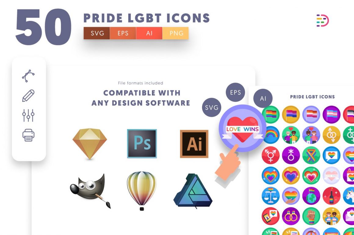 50 Pride LGBT Icons - Dighital Icons | Premium Icon Sets For All Your ...