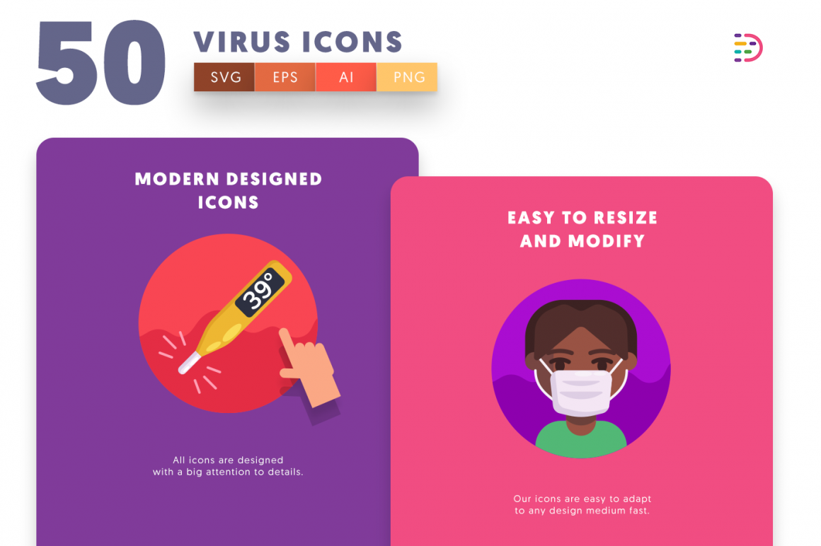 50 Virus Icons - Dighital Icons | Premium Icon Sets For All Your Designs!