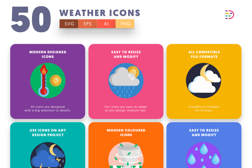 50 Weather Icons - Dighital Icons | Premium Icon Sets For All Your Designs!