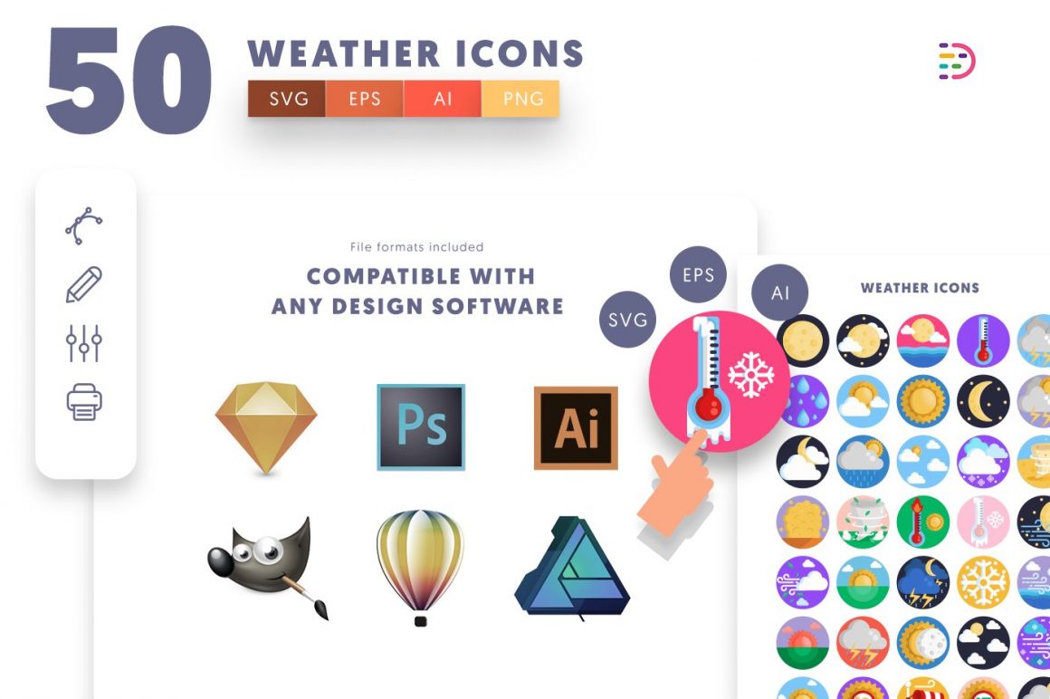 50 Weather Icons - Dighital Icons | Premium Icon Sets For All Your Designs!