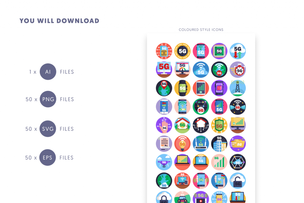 50 5G Icons - Dighital Icons | Premium Icon Sets For All Your Designs!