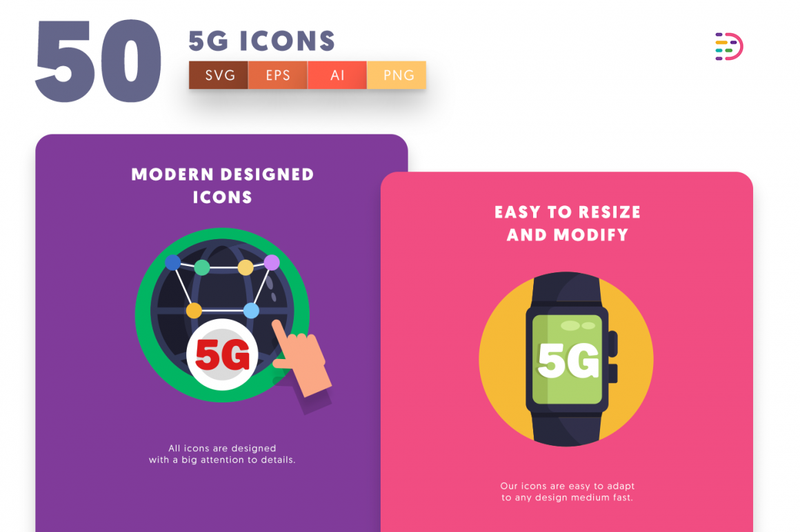 50 5G Icons - Dighital Icons | Premium Icon Sets For All Your Designs!
