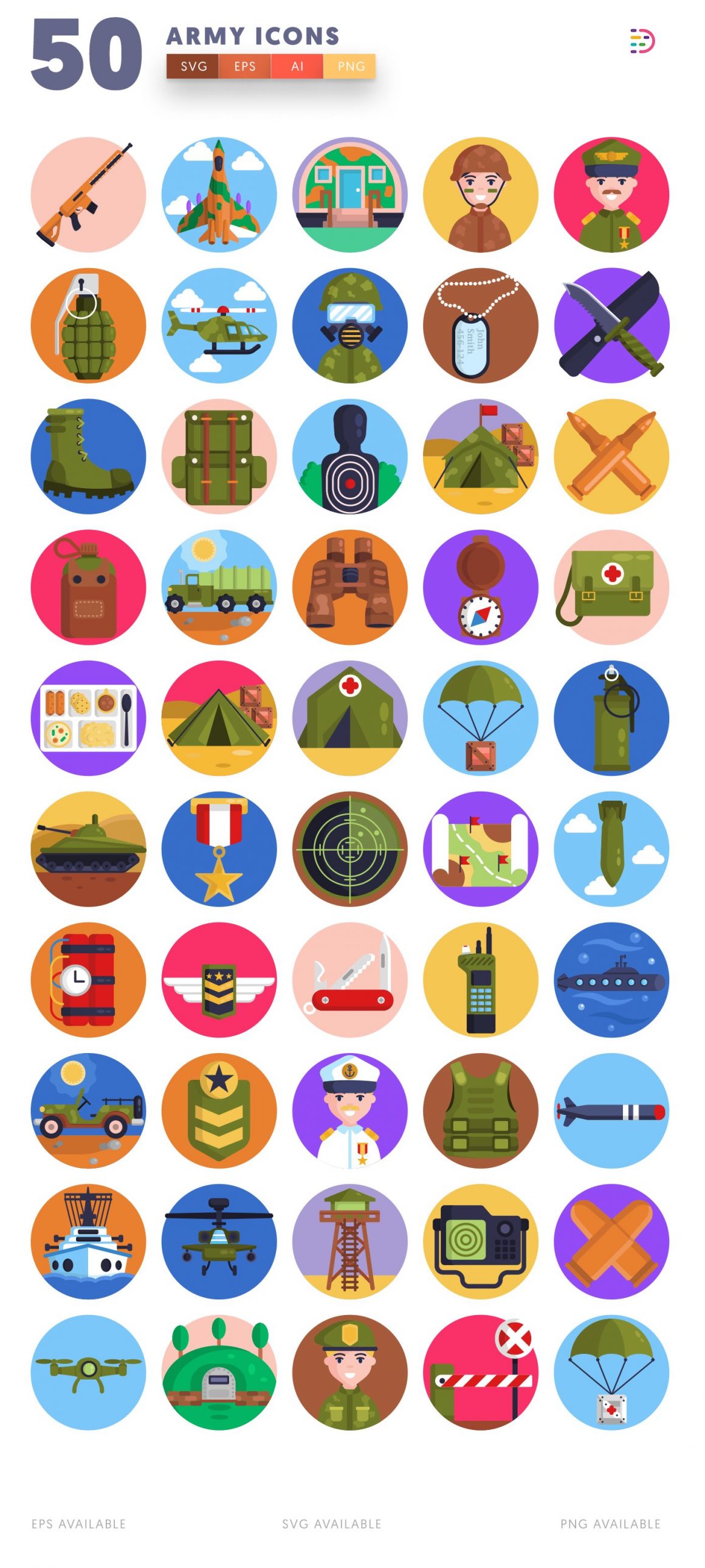 50 Army Icons - Dighital Icons | Premium Icon Sets For All Your Designs!