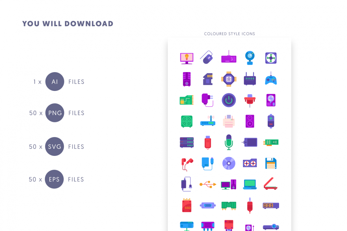 50 Computer Hardware Color Icons - Dighital Icons | Premium Icon Sets ...