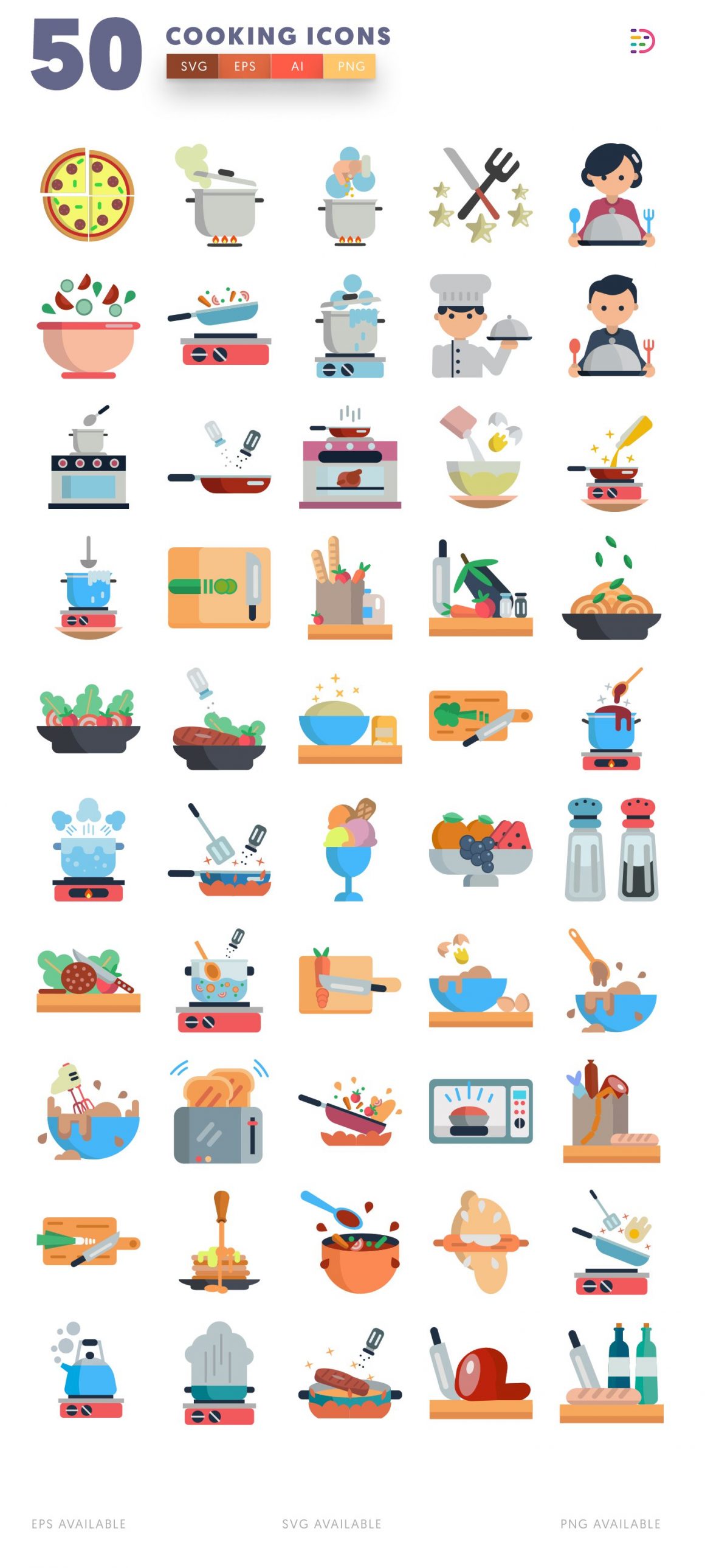 50 Cooking Icons - Dighital Icons | Premium Icon Sets For All Your Designs!