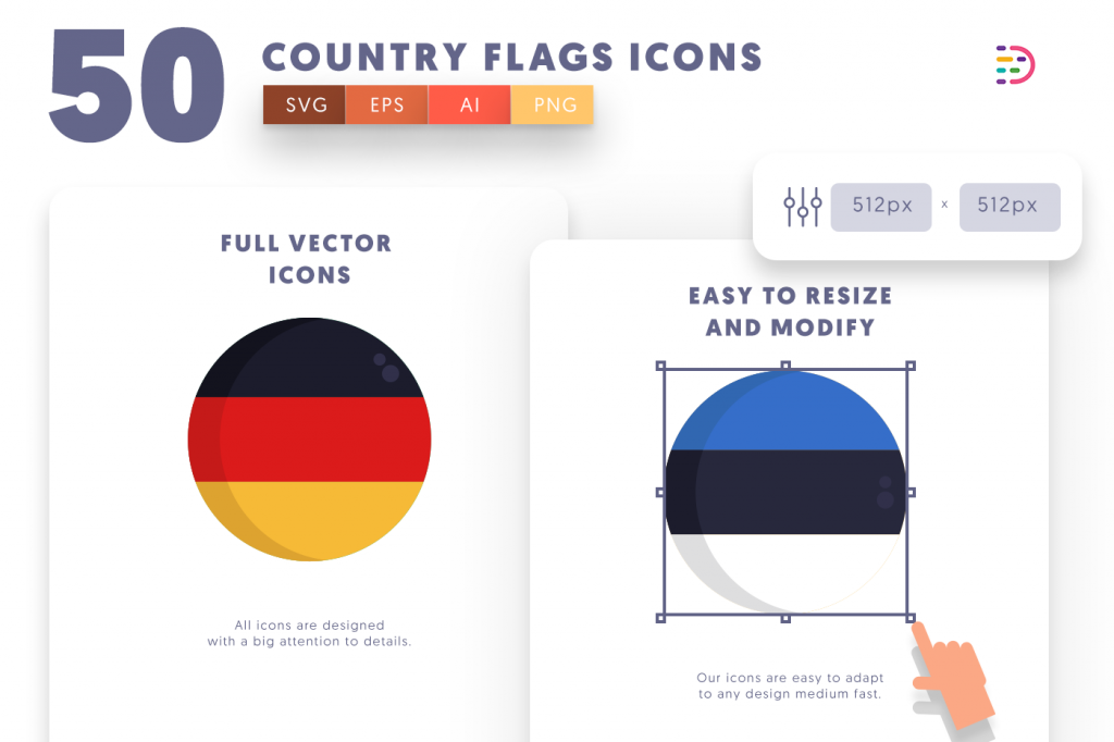 50 Country Flags Icons - Dighital Icons | Premium Icon Sets For All ...