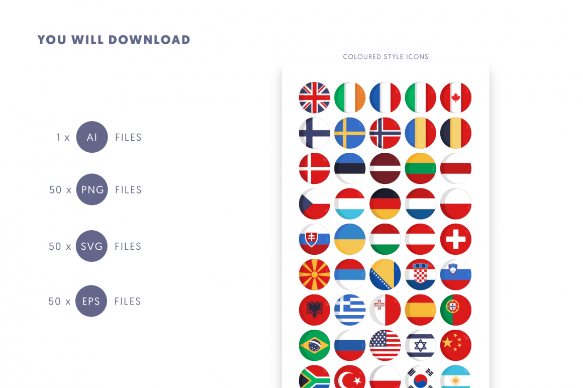 50 Country Flags Icons - Dighital Icons | Premium Icon Sets For All ...