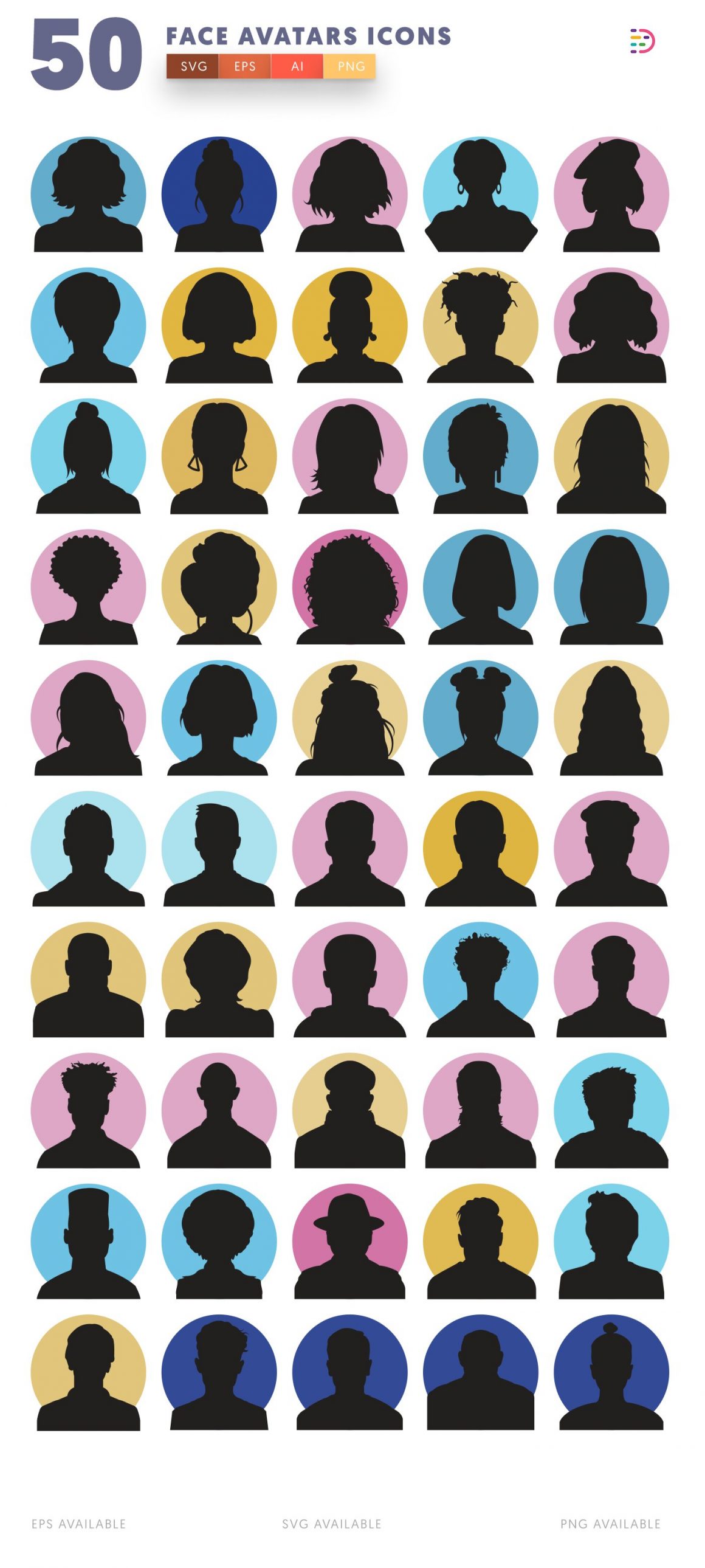 50 Face Avatars Icons - Dighital Icons | Premium Icon Sets For All Your ...