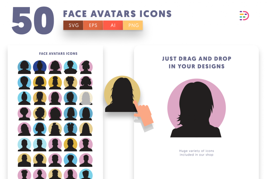 50 Face Avatars Icons - Dighital Icons | Premium Icon Sets For All Your ...