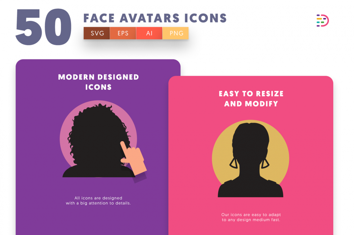 50 Face Avatars Icons - Dighital Icons | Premium Icon Sets For All Your ...