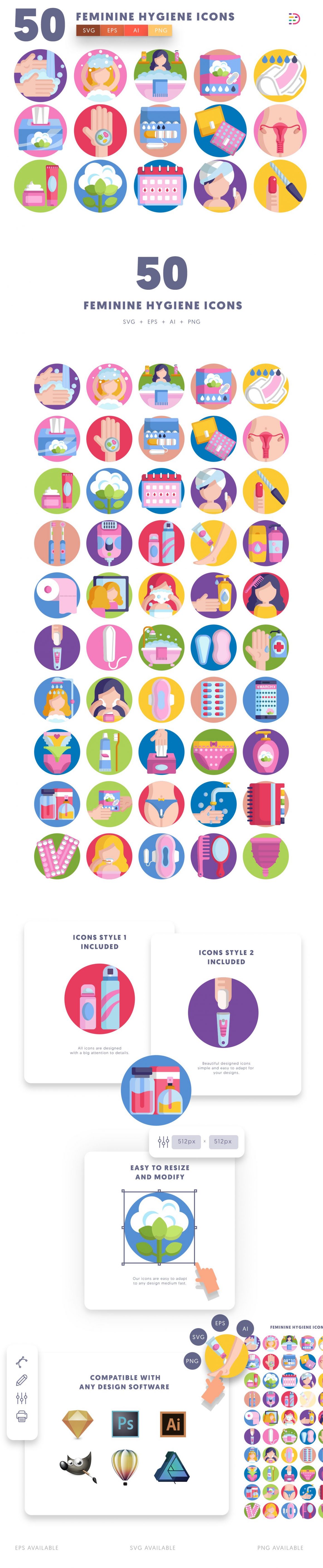 50 Feminine Hygiene Icons - Dighital Icons | Premium Icon Sets For All ...