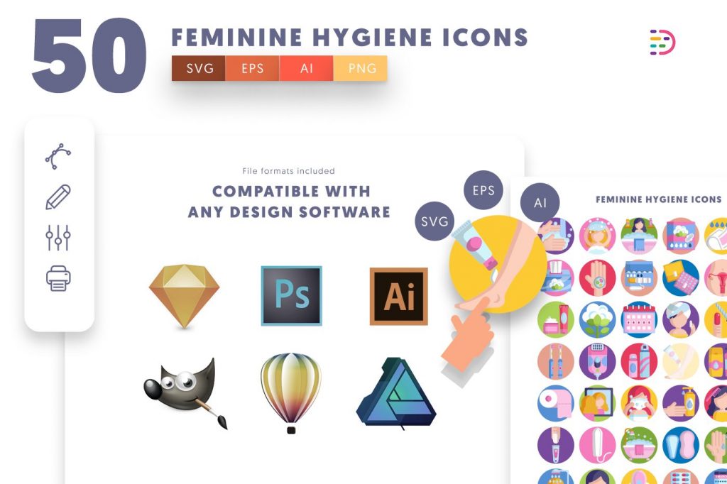 50 Feminine Hygiene Icons - Dighital Icons | Premium Icon Sets For All ...