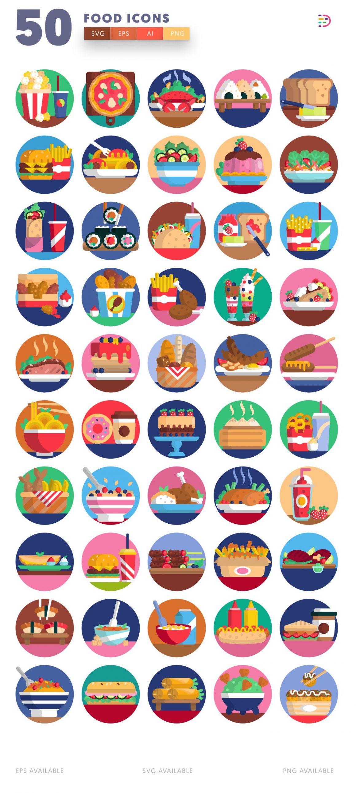 50 Food Icons - Dighital Icons | Premium Icon Sets For All Your Designs!