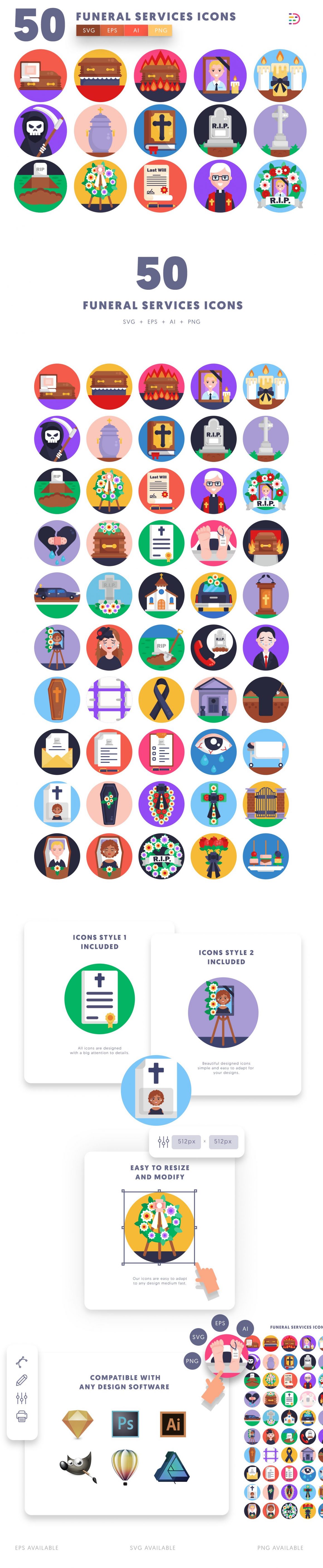 50 Funeral Services Icons - Dighital Icons | Premium Icon Sets For All ...
